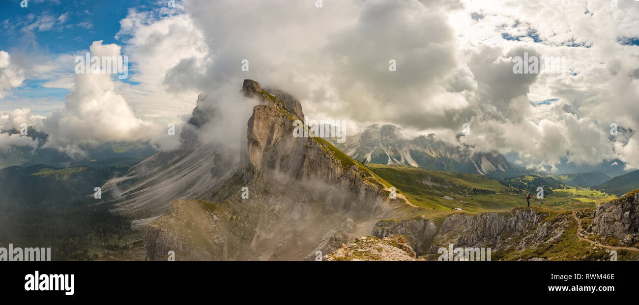 Panorama from seceda mountain hi-res stock photography and images - Alamy