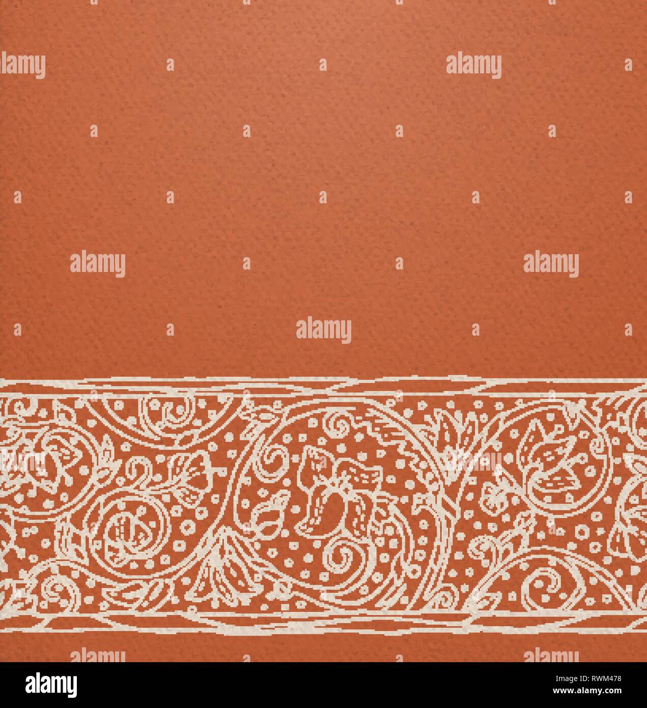 Vector ornate background with ornamental border - ancient Medieval ...