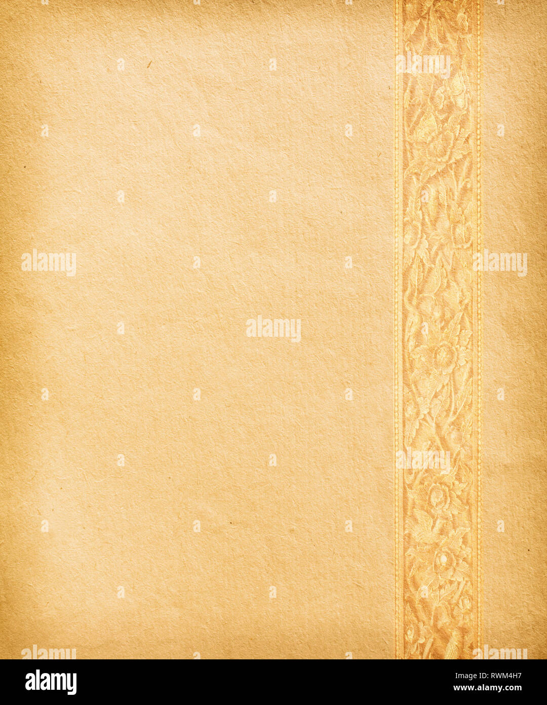 Old worn paper with decorative ornament Stock Photo - Alamy