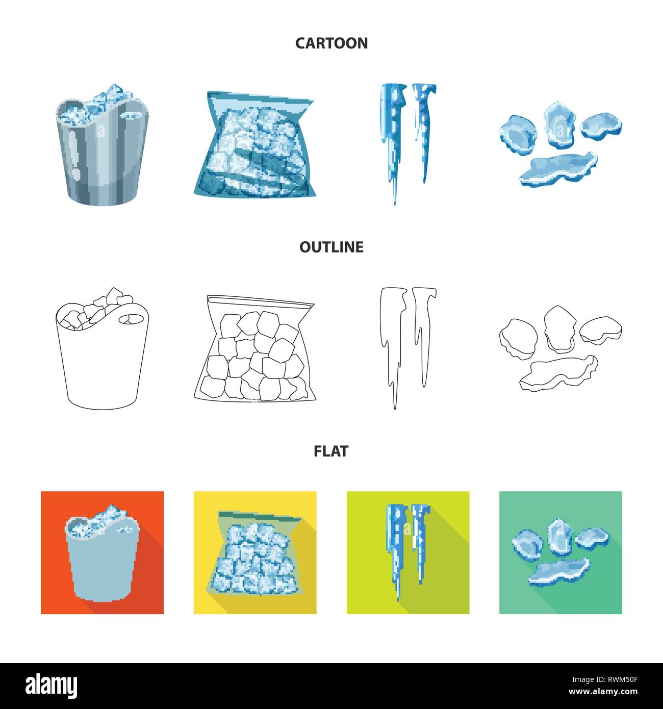 bucket,form,icicle,splinters,ice,cube,package,freezer,pieces,crystal ...