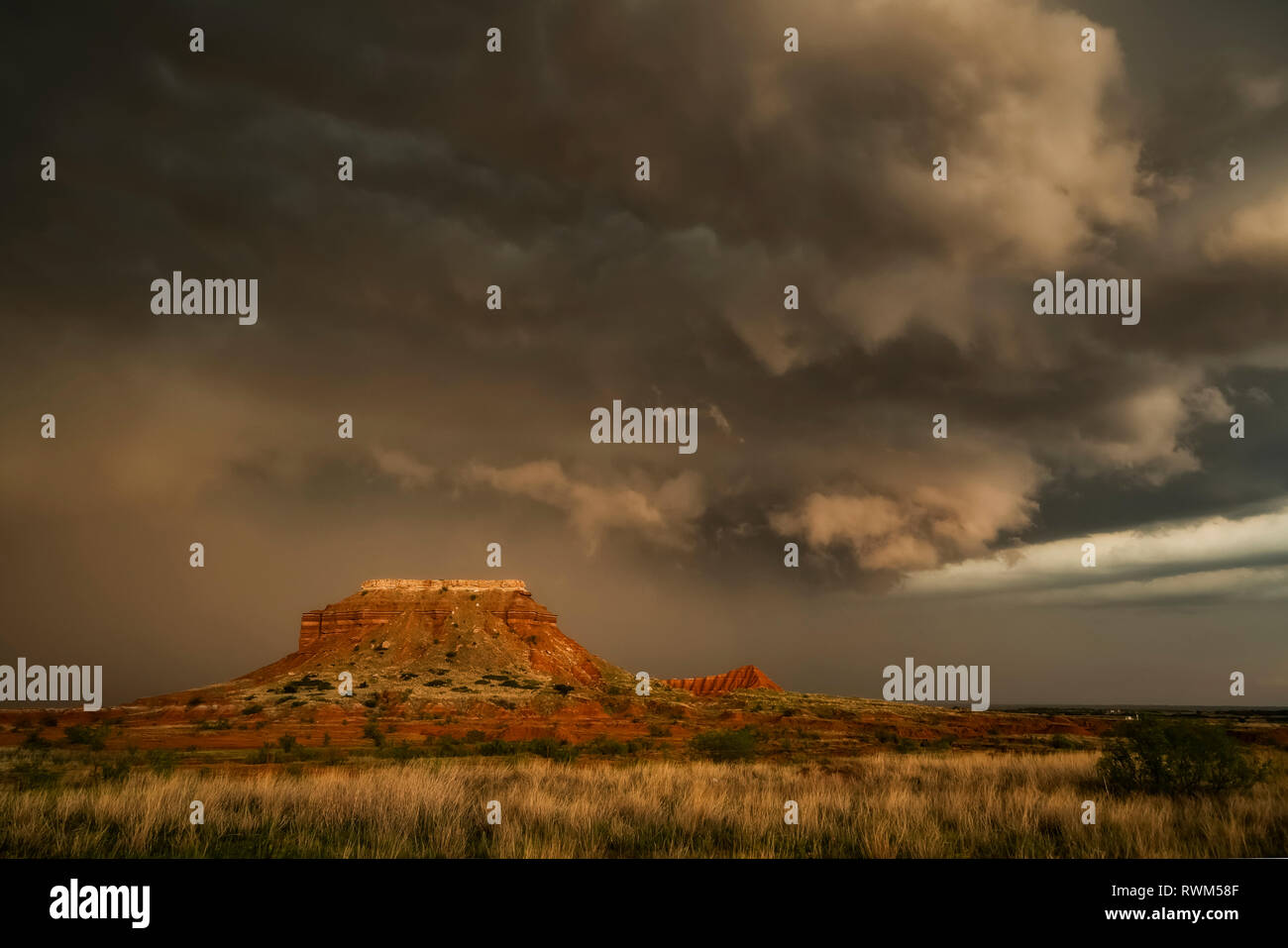 Dramatic skies over the landscape seen during a storm chasing tour in ...