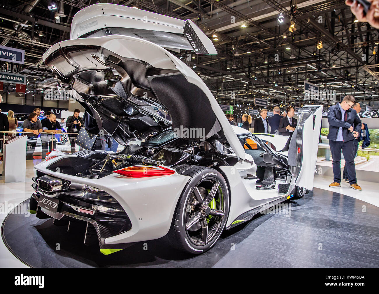 Supercar Koenigsegg Jesko was presented during the 2019 Geneva ...