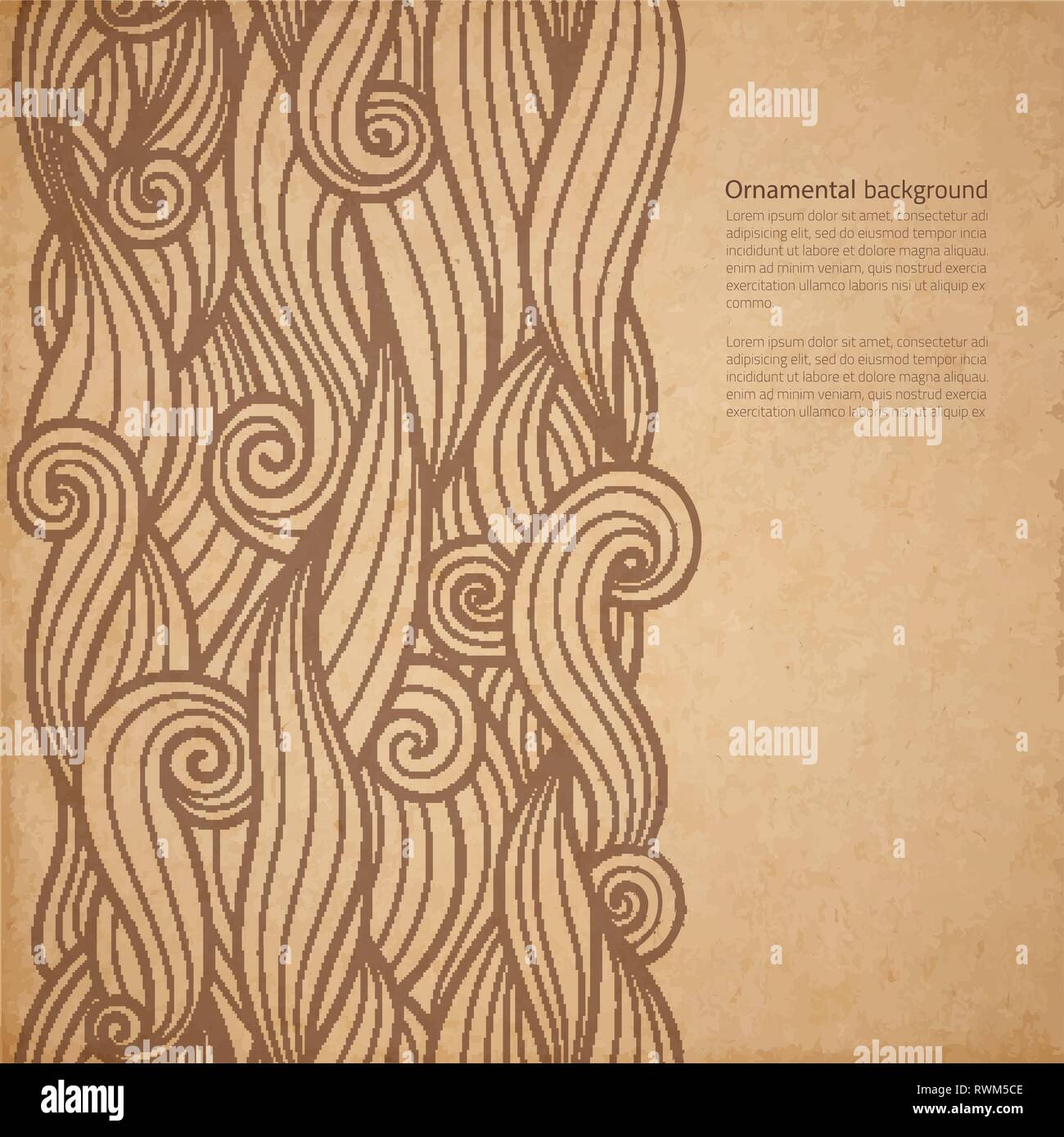 Vector waves ornate background with copy space Stock Vector Image & Art ...