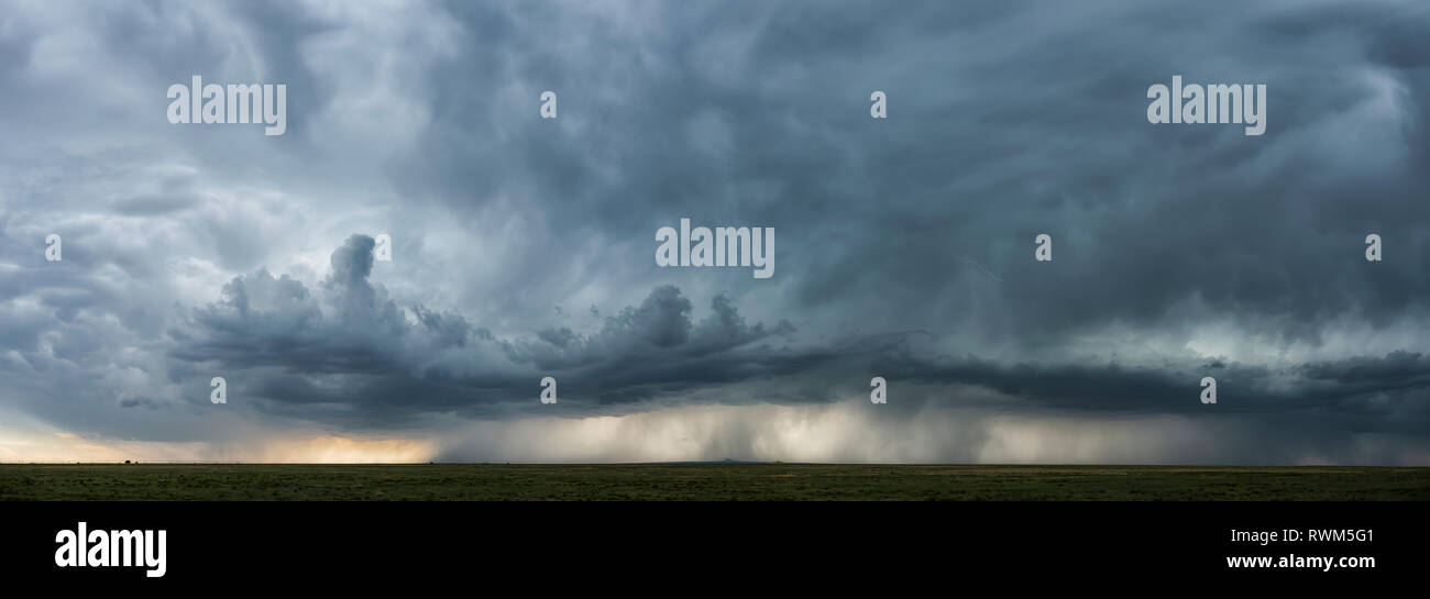 Dramatic skies over the landscape seen during a storm chasing tour in ...