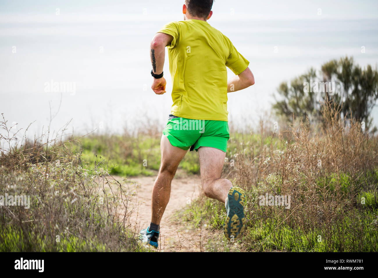 Man running top view hi-res stock photography and images - Alamy