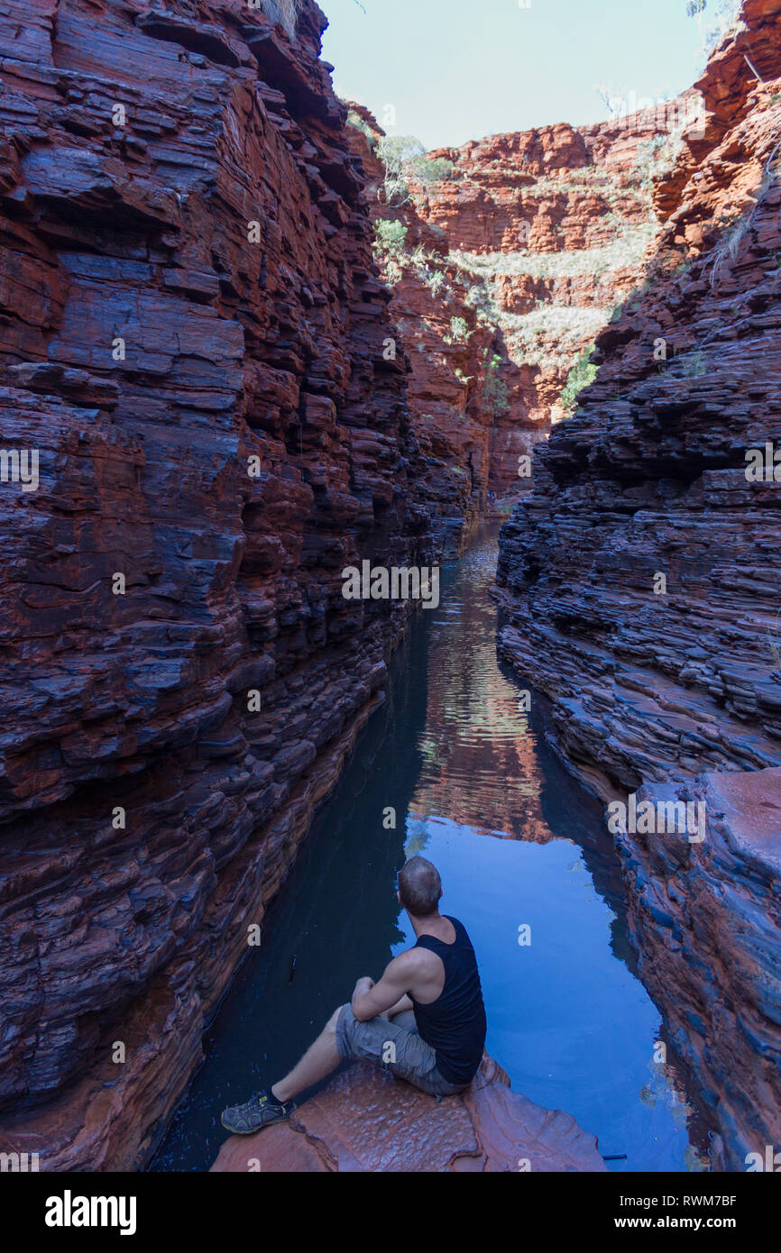 Handrail Pool, Weano Gorge, Karijini National Park, Western Australia ...