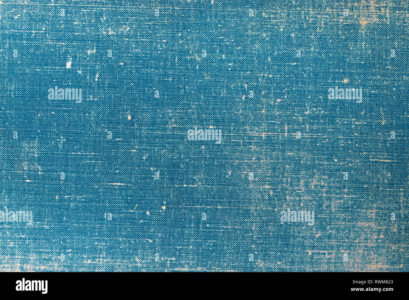 A vintage cloth book cover with a blue screen pattern and grunge ...