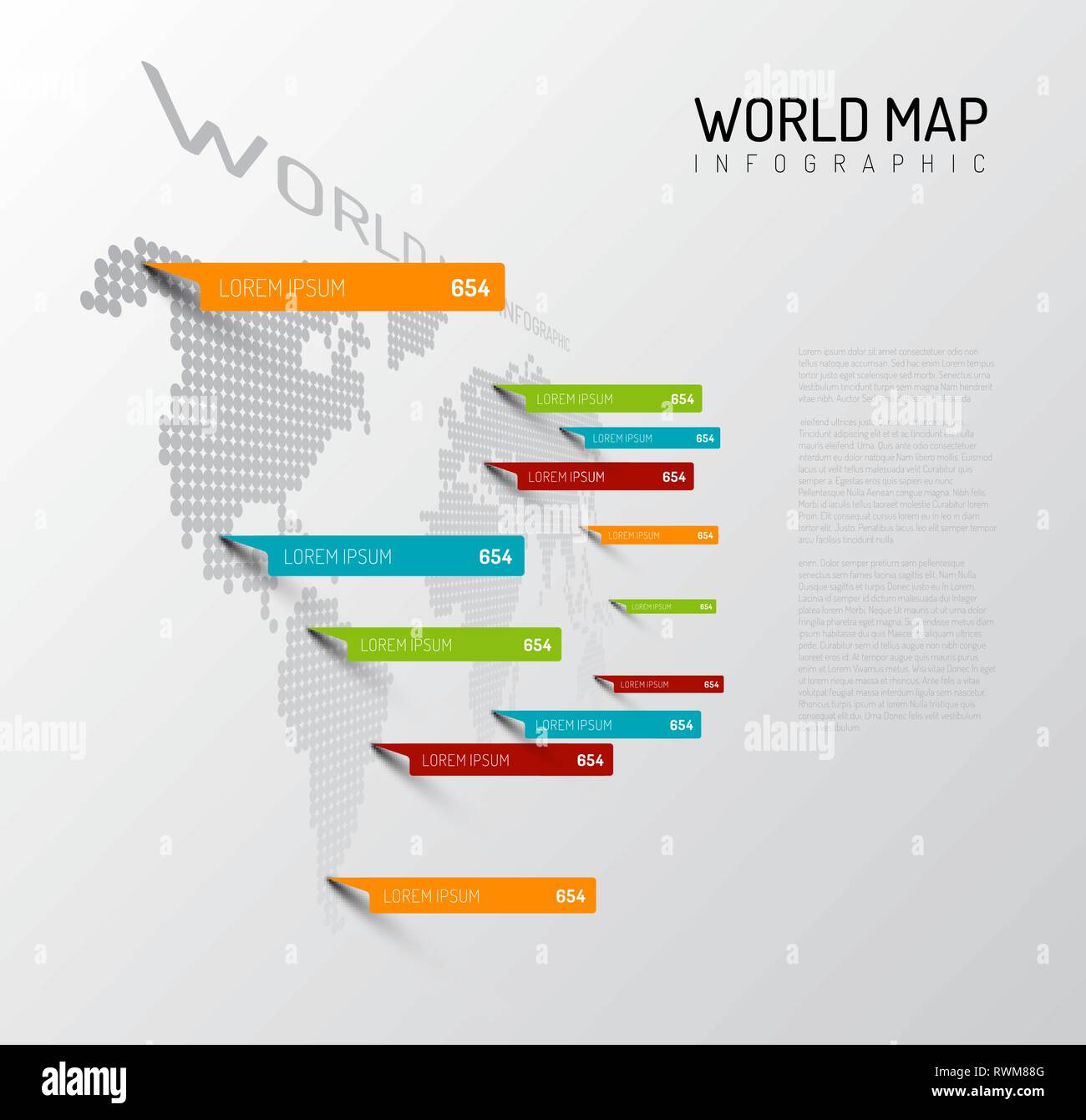 Map world on the wall Stock Vector Images - Alamy