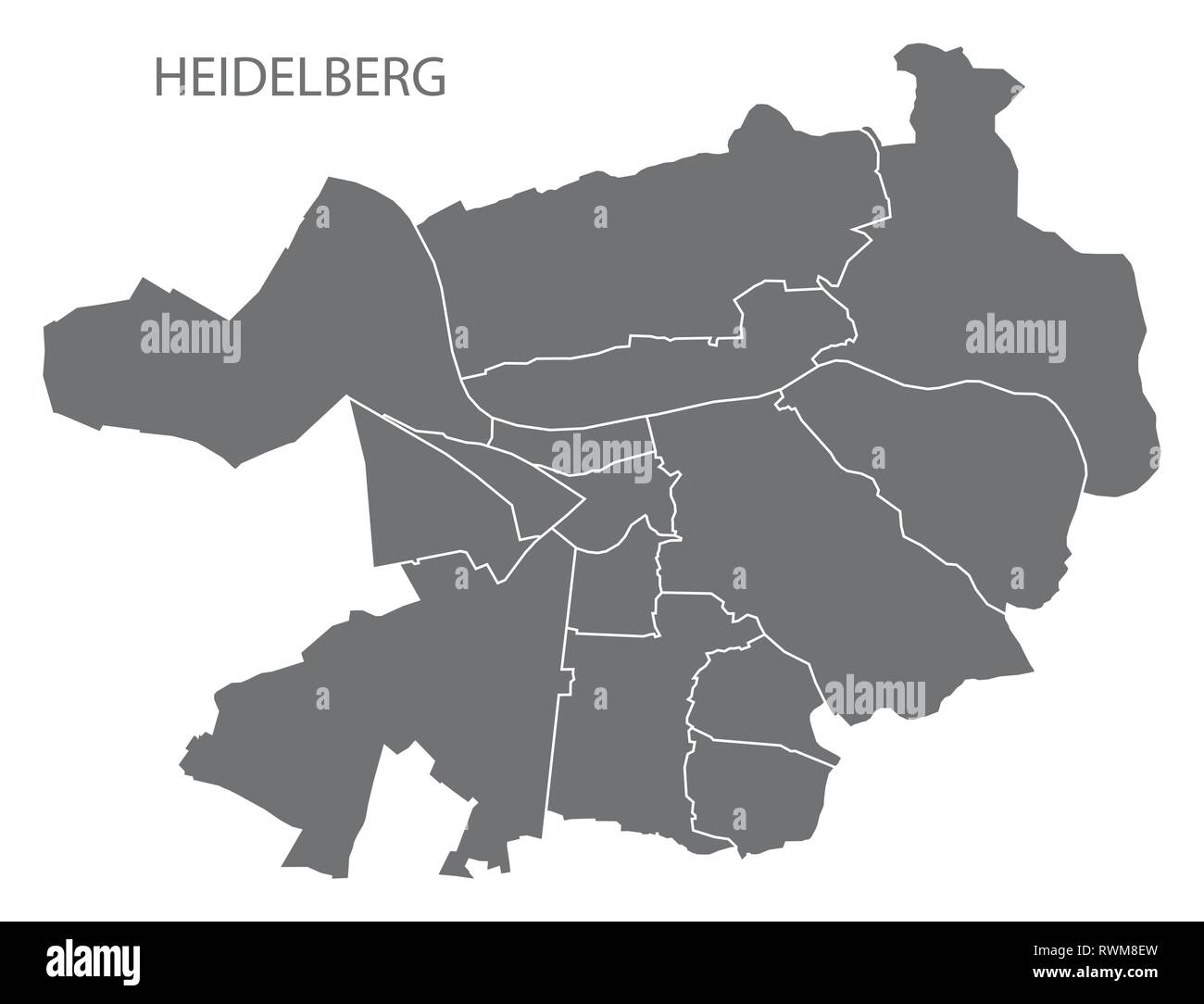 Heidelberg city map hi-res stock photography and images - Alamy
