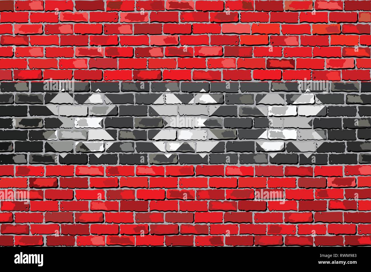 Flag of Amsterdam on a brick wall - Illustration Stock Vector Image ...