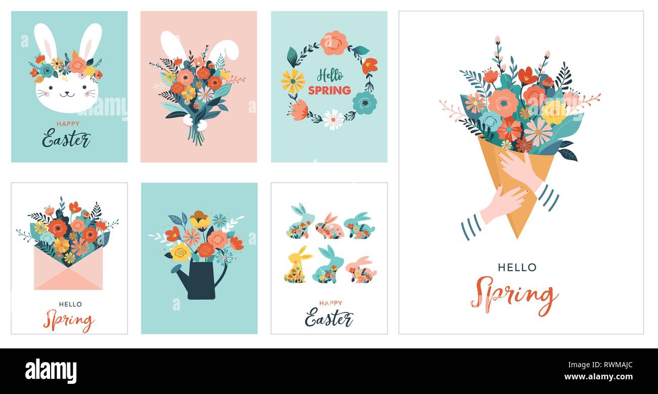 Happy Easter vector illustration, greeting card, poster Stock Vector ...