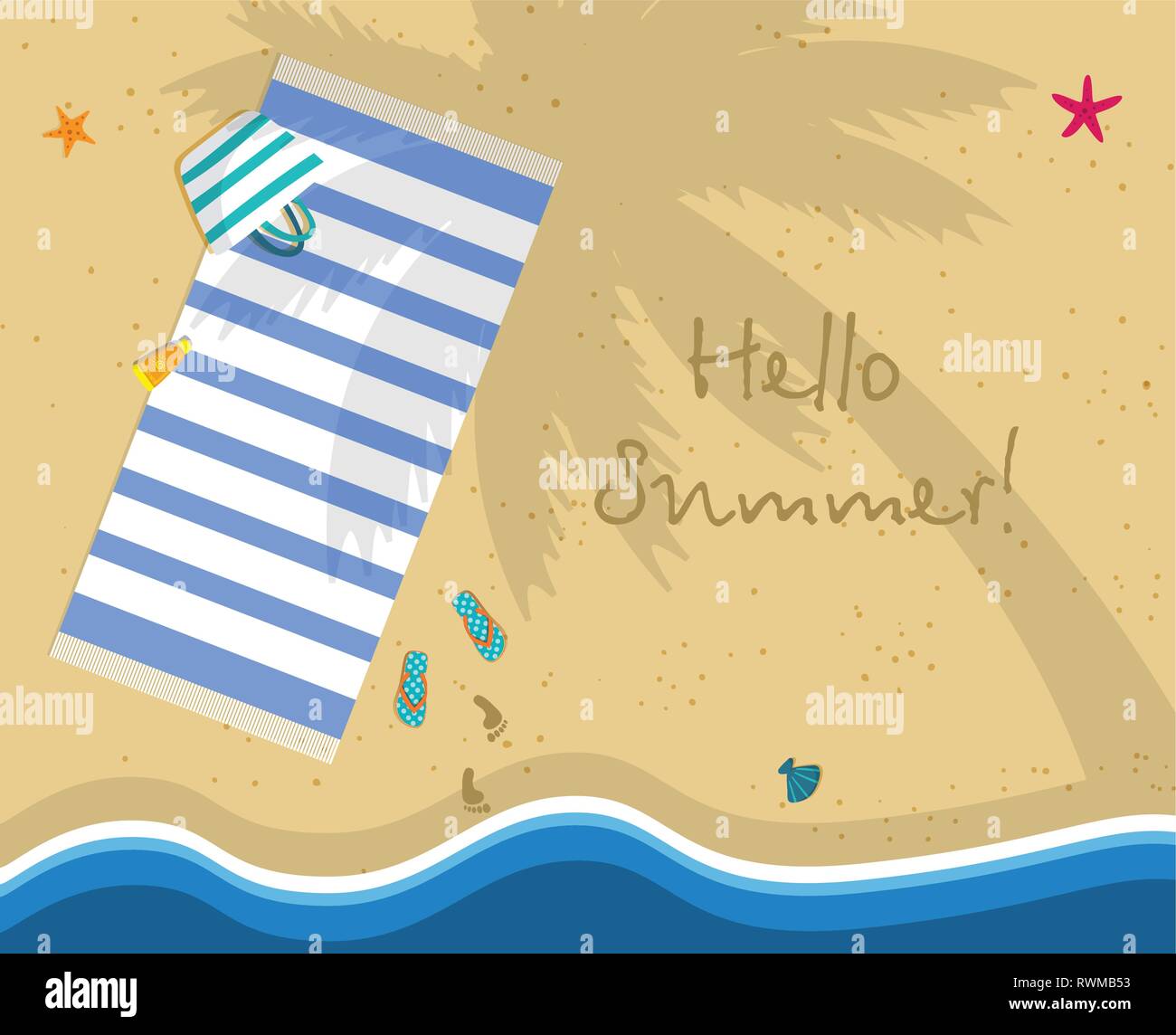 The beach from above Stock Vector Images - Alamy