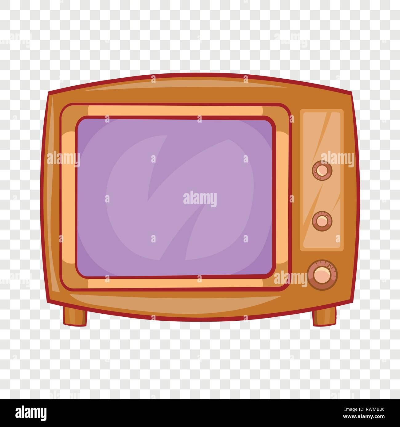 Retro tv icon in cartoon style Stock Vector Image & Art - Alamy
