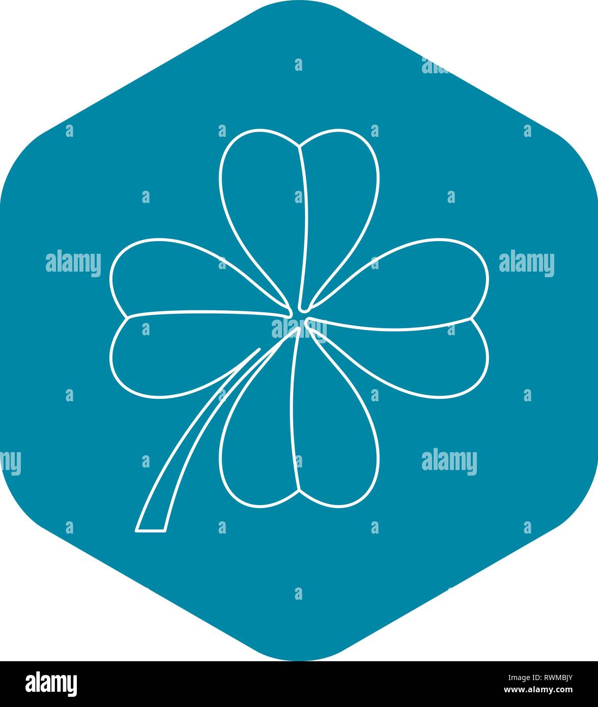 Clover leaf icon, outline style Stock Vector Image & Art - Alamy