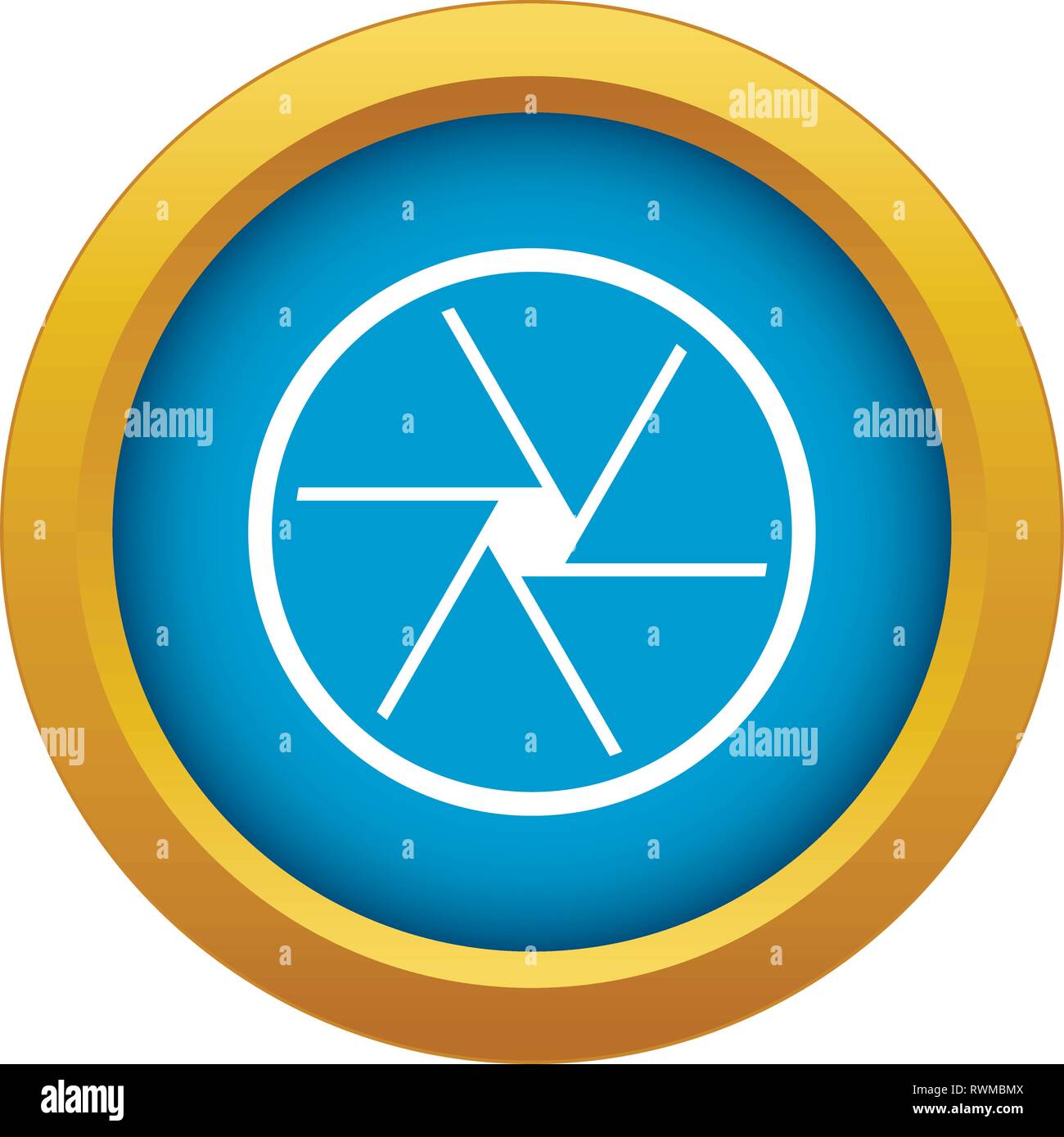 Round objective icon blue vector isolated Stock Vector Image & Art - Alamy