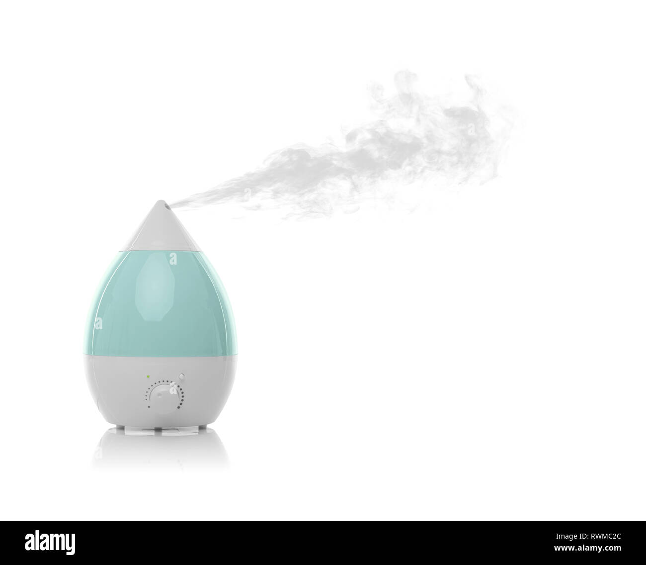 White-blue air humidifier Stock Photo - Alamy