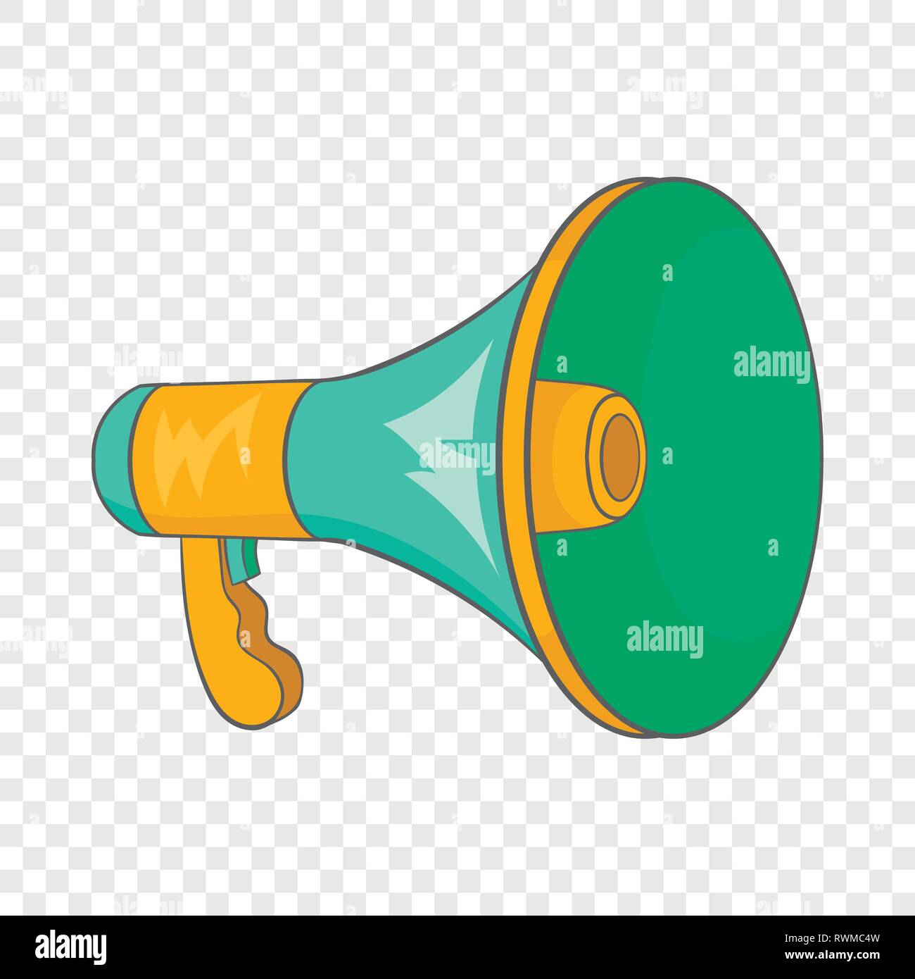 Green loudspeaker icon, cartoon style Stock Vector Image & Art - Alamy