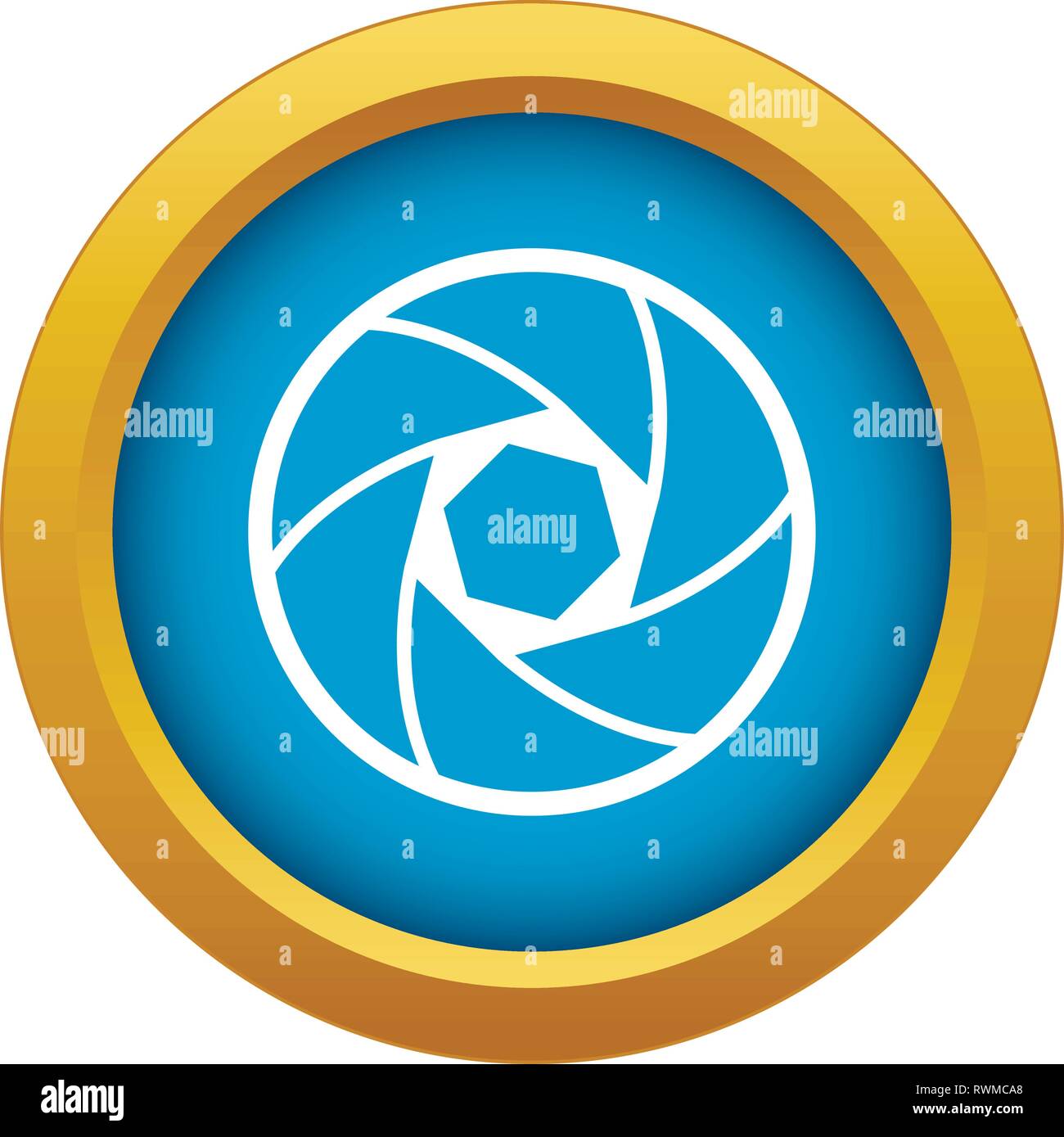 Professional objective icon blue vector isolated Stock Vector Image ...