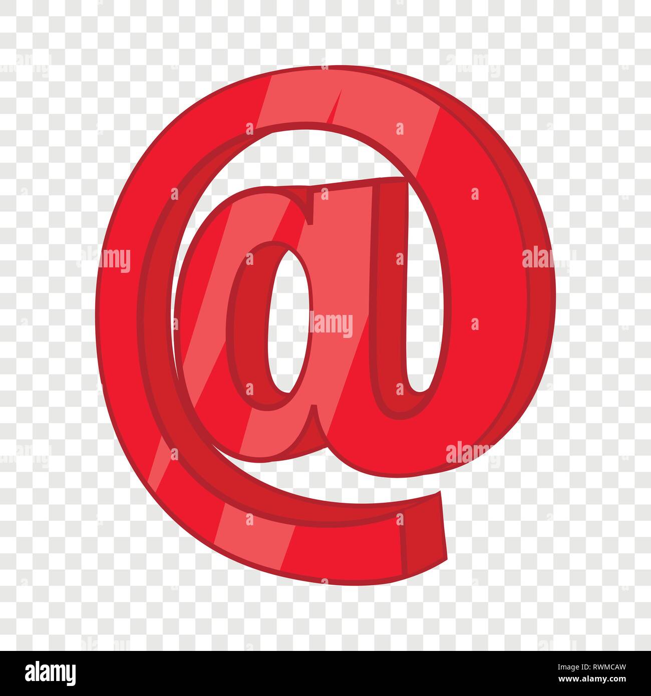 Red email sign icon, cartoon style Stock Vector Image & Art - Alamy
