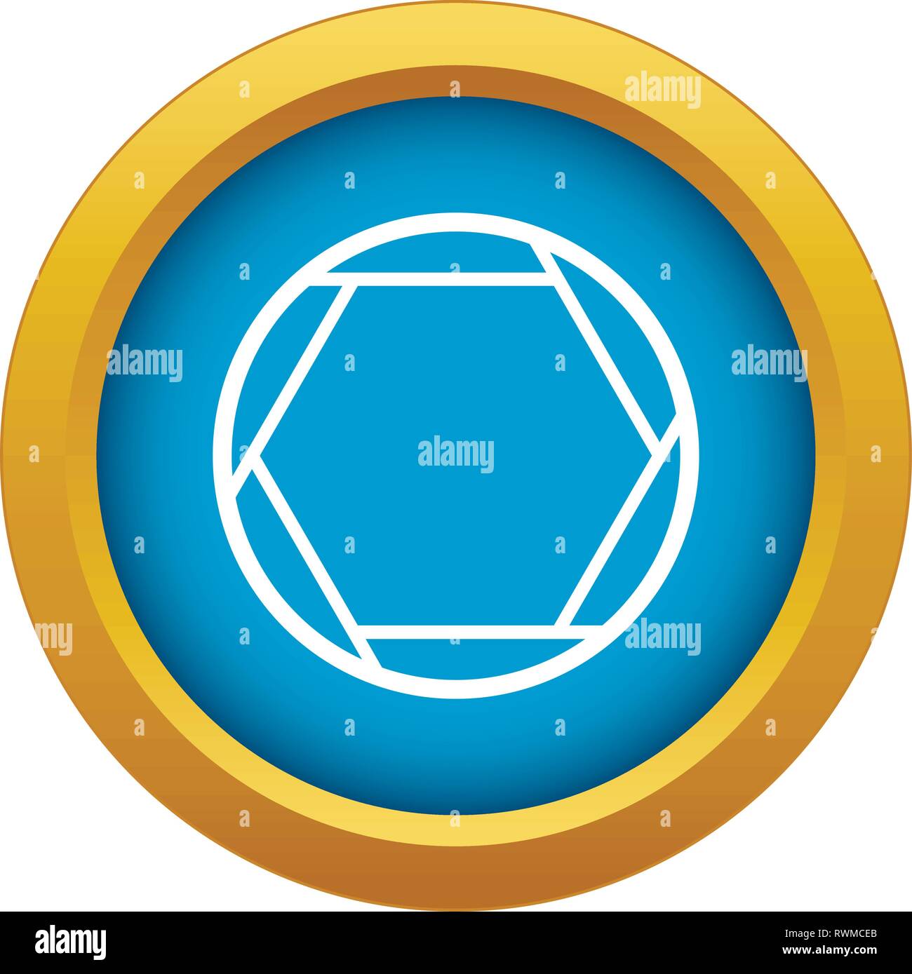 Closed objective icon blue vector isolated Stock Vector Image & Art - Alamy
