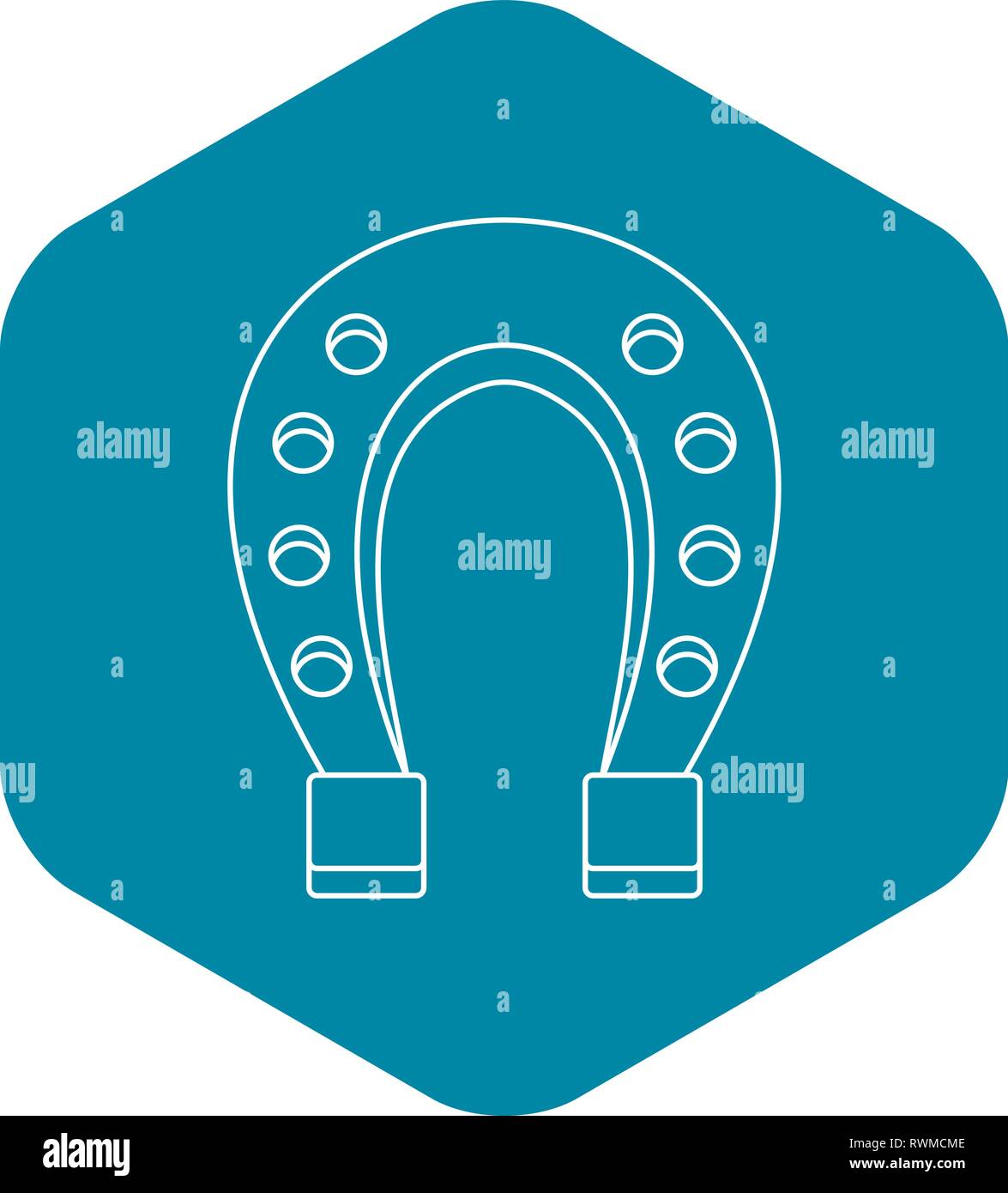Horseshoe icon, outline style Stock Vector Image & Art - Alamy