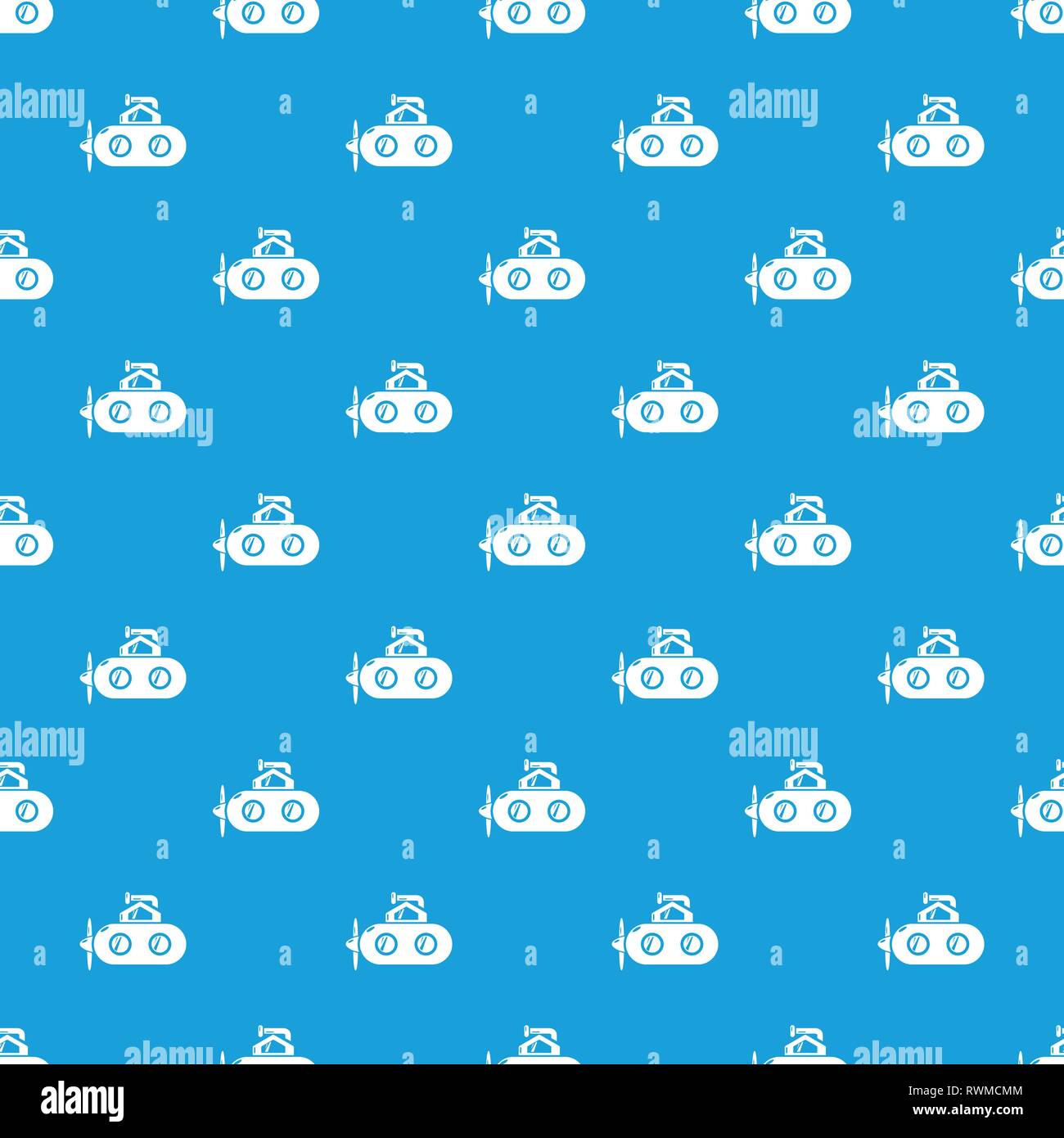 Submarine periscope pattern vector seamless blue Stock Vector Image ...