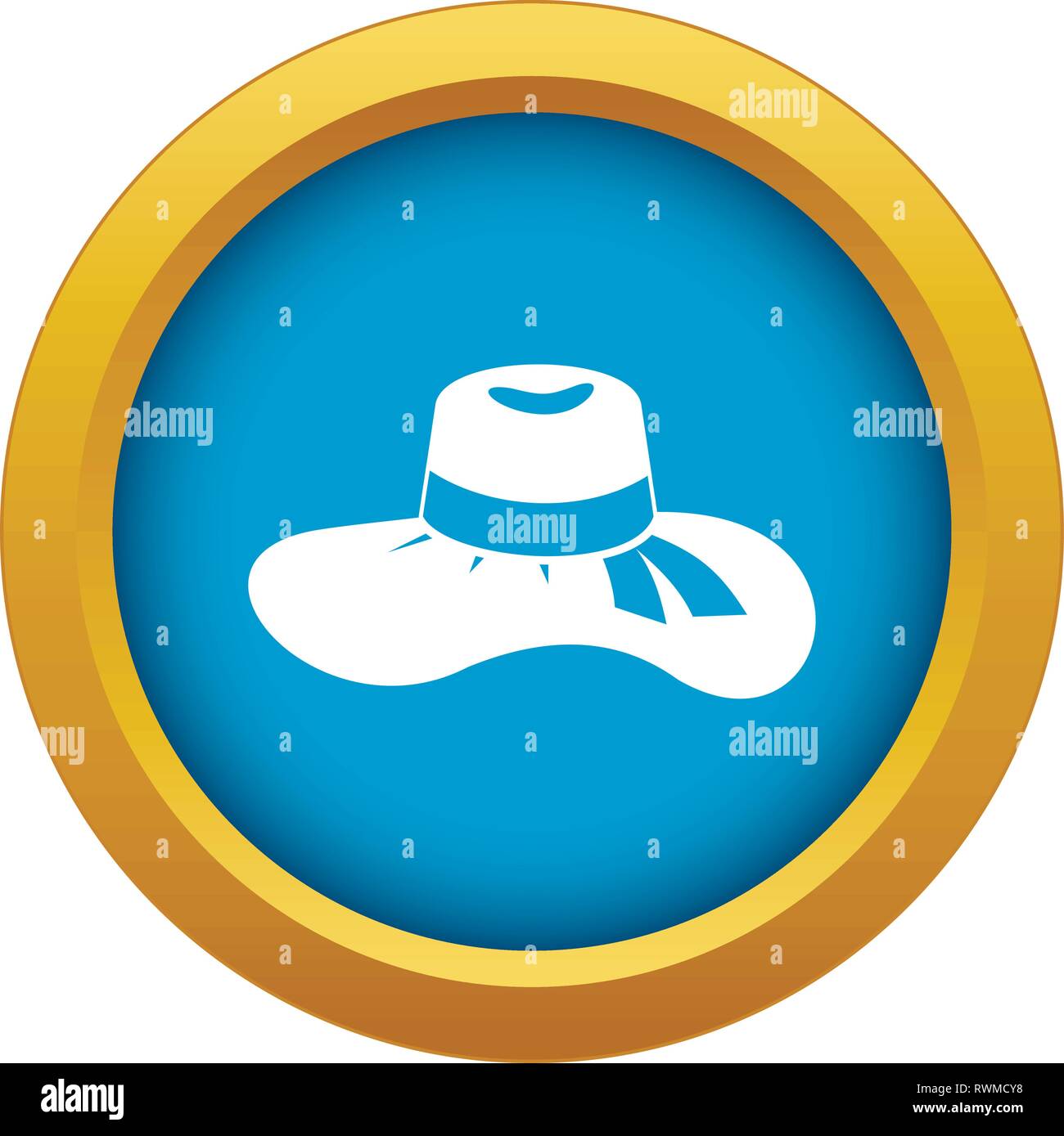 Woman hat icon blue vector isolated Stock Vector Image & Art - Alamy