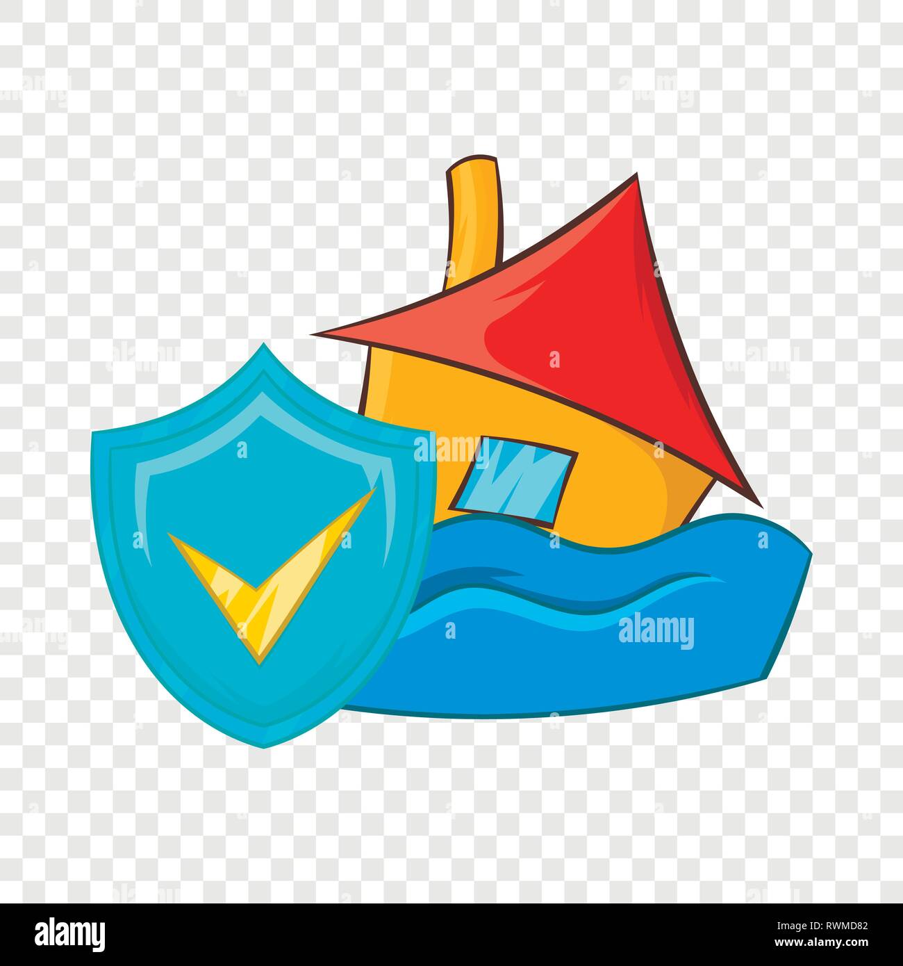 Flood insurance icon, cartoon style Stock Vector Image & Art - Alamy