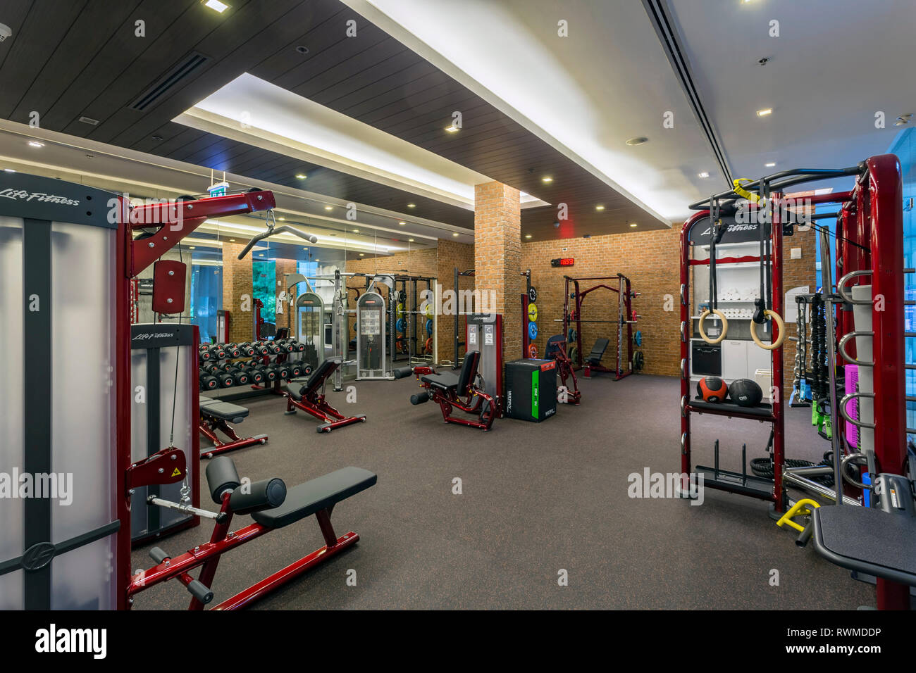 Fitness centre and health club in the luxury resort hotel Renaissance ...