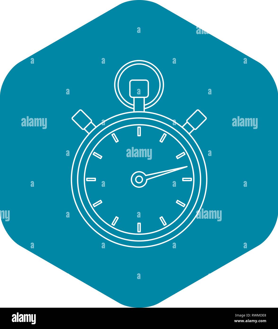 Stopwatch icon, outline style Stock Vector Image & Art - Alamy