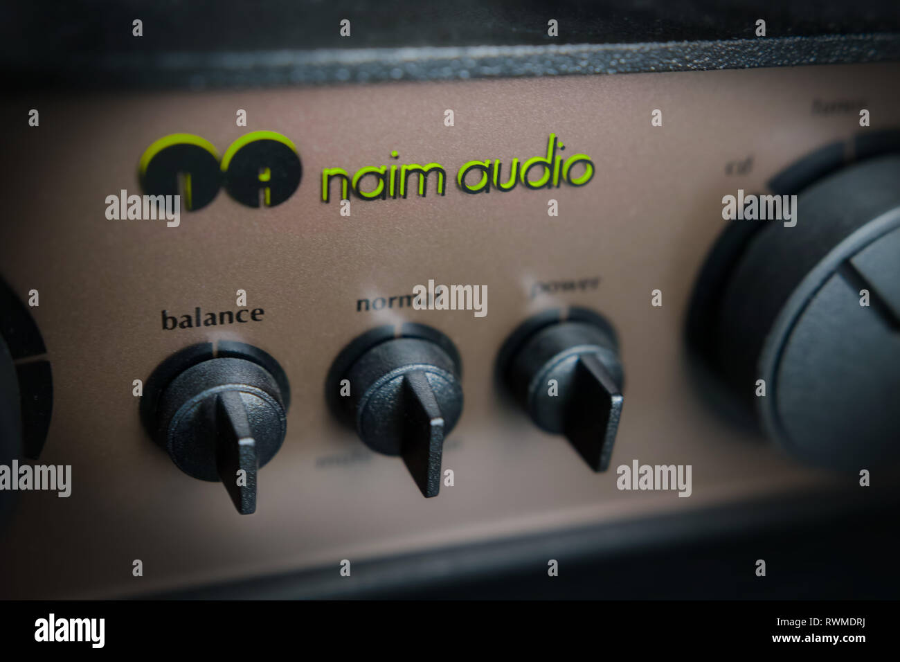 A close view of the famous Naim Nait 2 integrated amplifier Stock Photo ...
