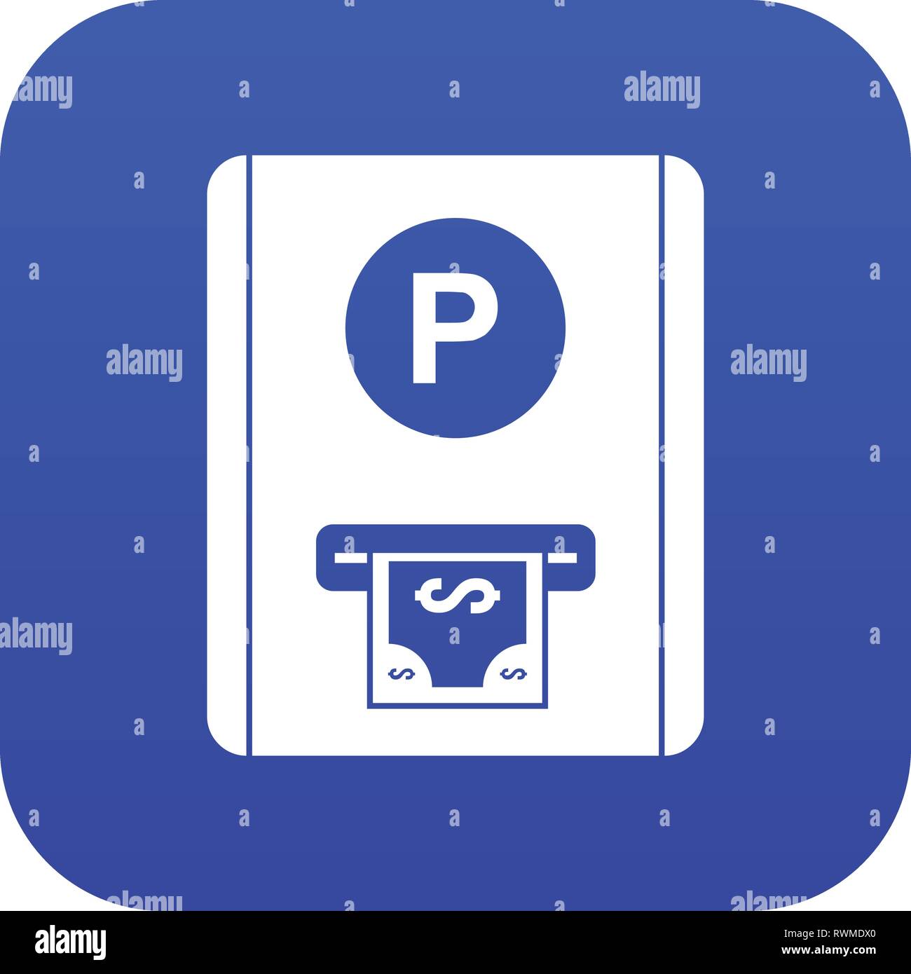 Parking fee icon digital blue Stock Vector Image & Art - Alamy