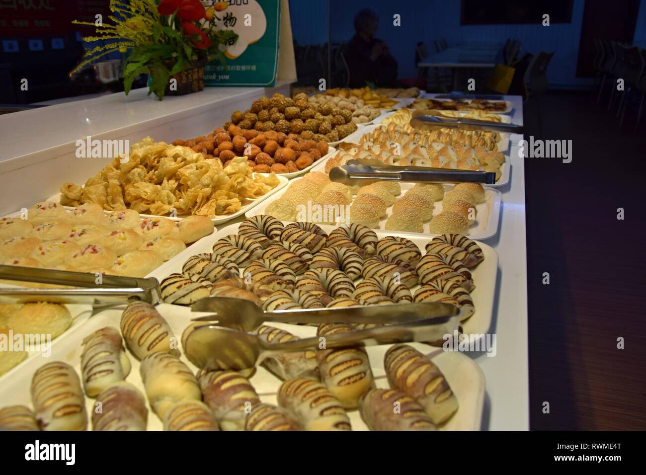 Cuisine Culinary Buffet in chinese vegetarian restaurant. Cuisine ...