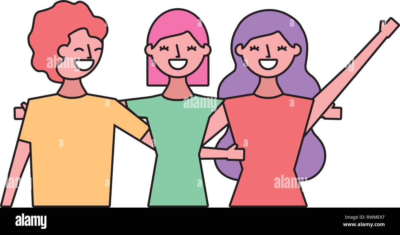 Three Friends Together Animated