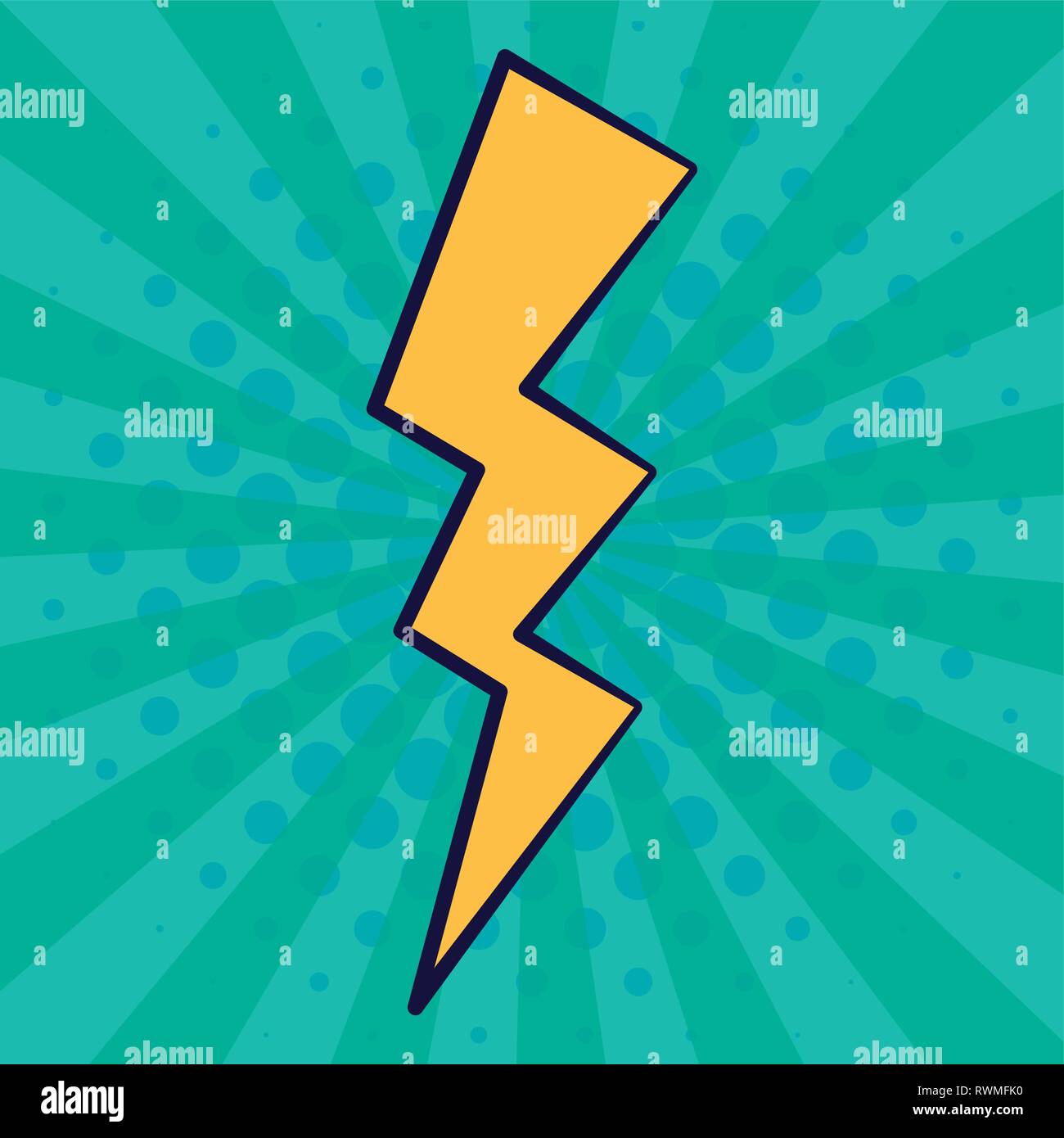 power ray energy pop art style vector illustration design Stock Vector ...