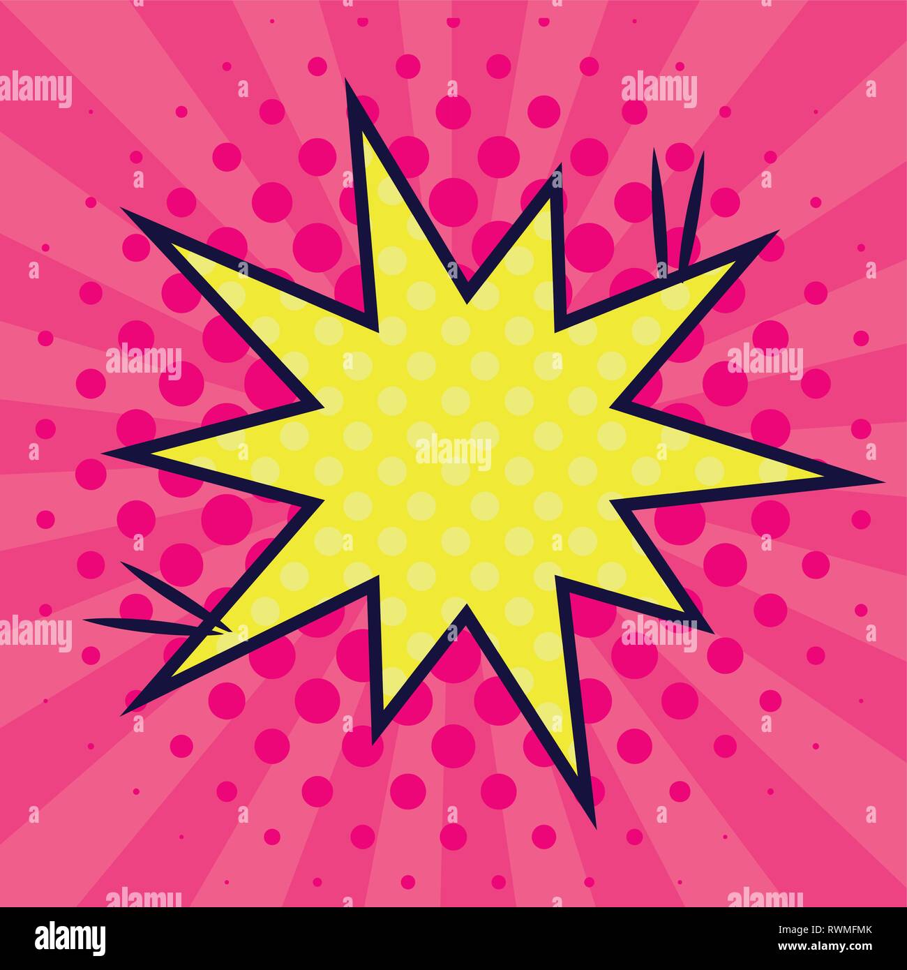 expression star pop art style vector illustration design Stock Vector ...