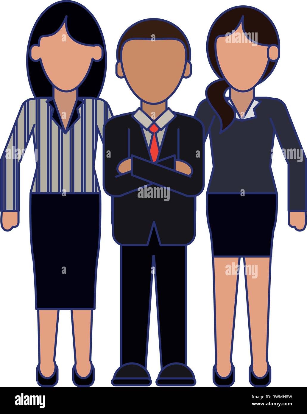 Executive business teamwork coworkers cartoons vector illustration ...