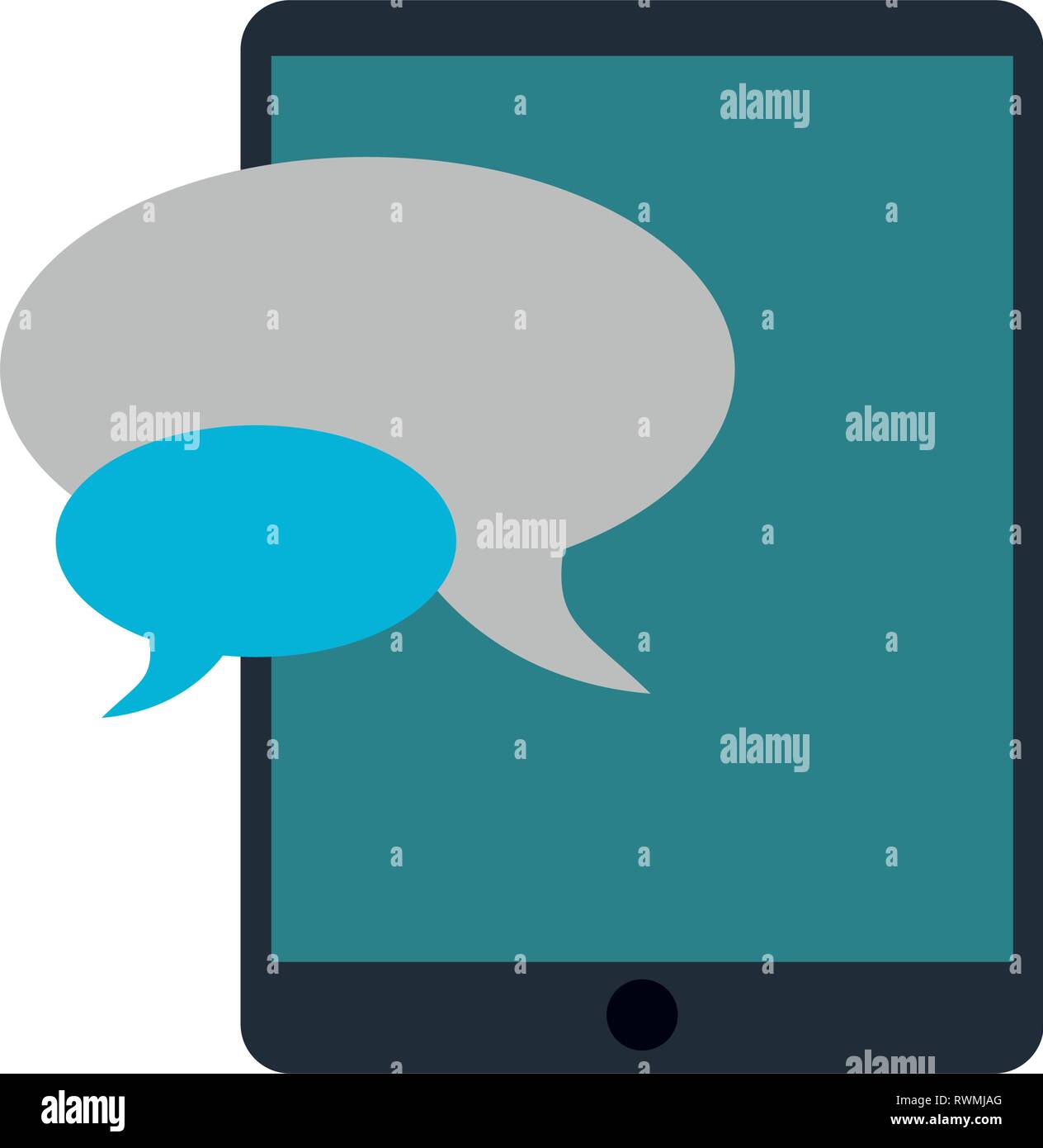 smartphone chat bubbles symbol vector illustration graphic design Stock ...