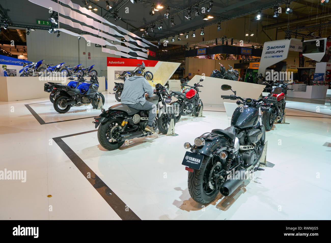 Yamaha motorcycle on display hi-res stock photography and images - Alamy