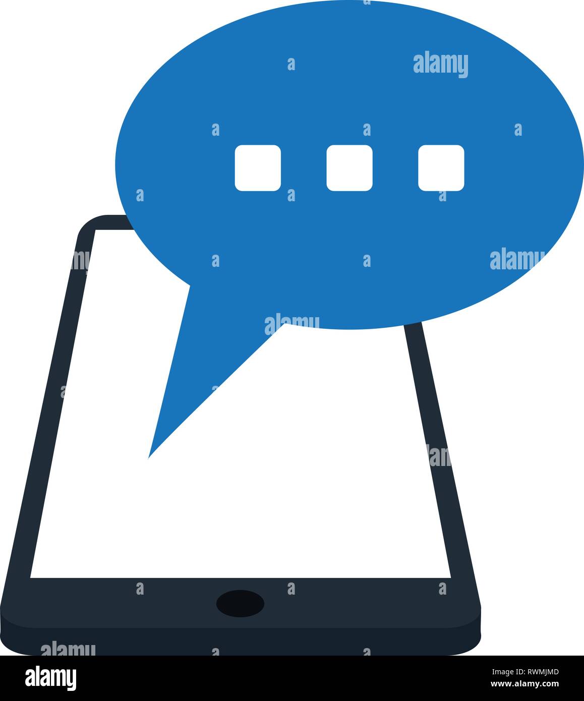 smartphone chat bubble symbol vector illustration graphic design Stock ...