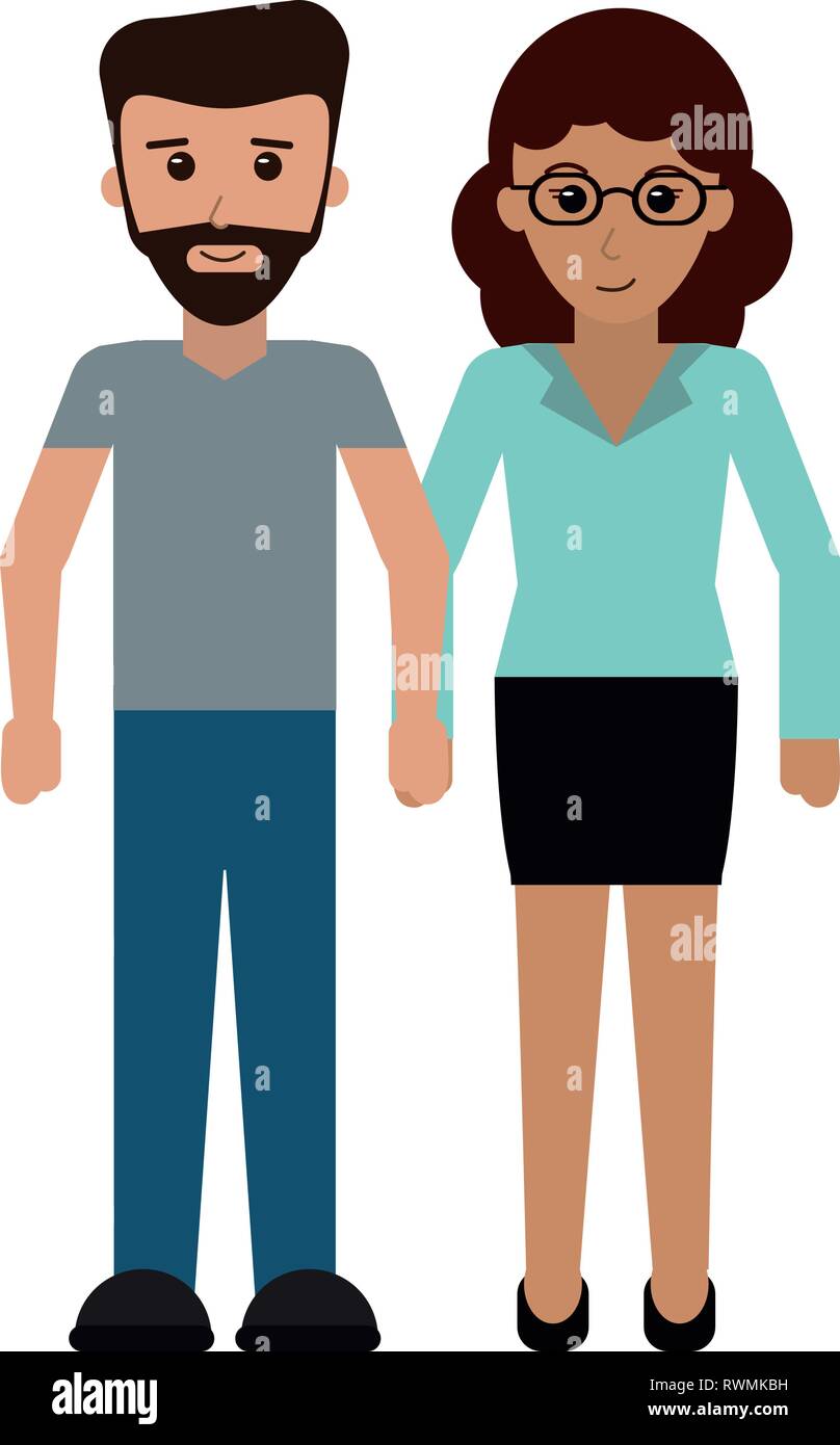 young couple cartoon Stock Vector Image & Art - Alamy