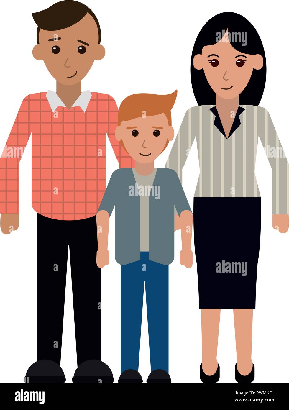 Family Executive parents with son Stock Vector Image & Art - Alamy