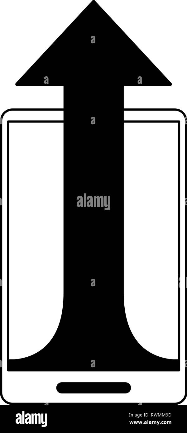smartphone uploading files black and white Stock Vector Image & Art - Alamy