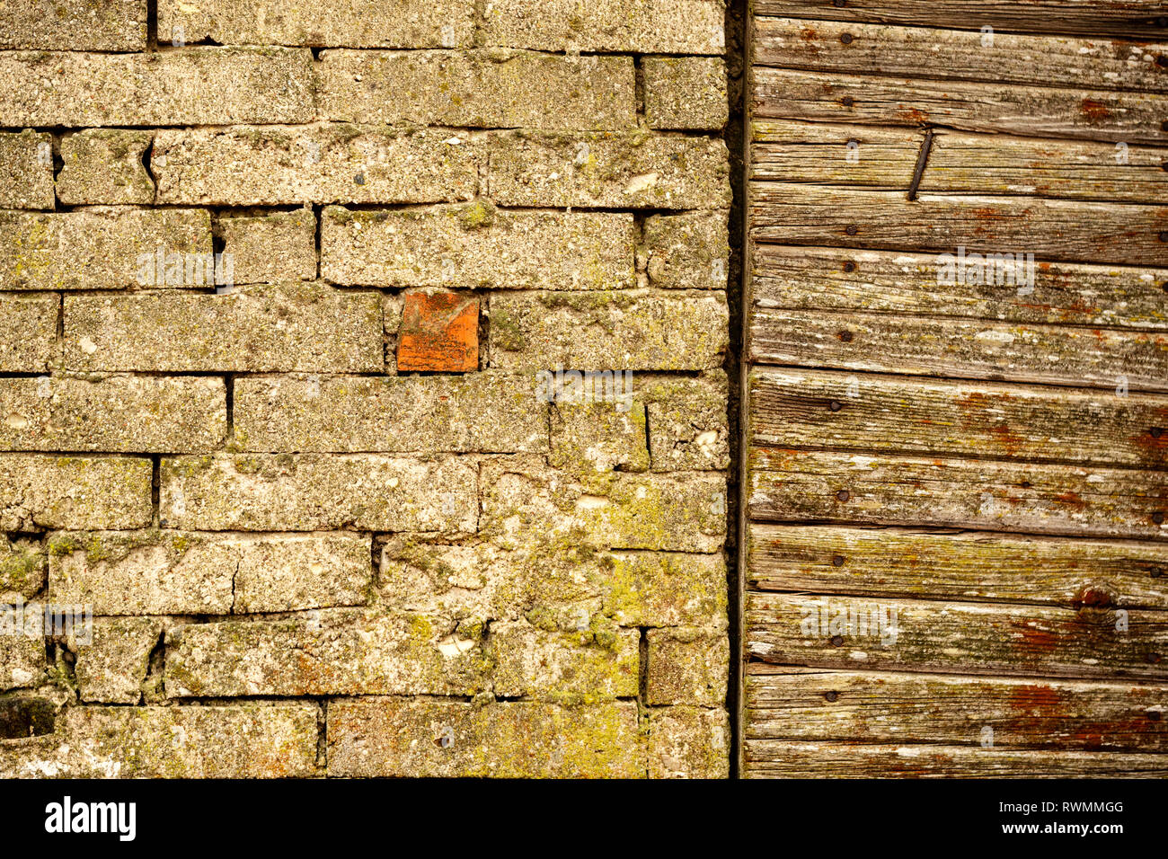 old brick wall in countryside. background texture Stock Photo - Alamy