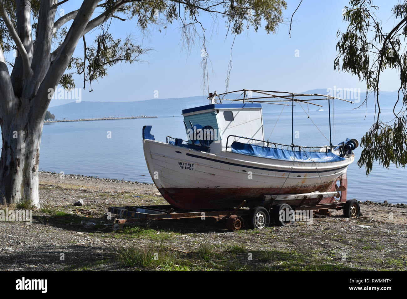 Old boat trailer hi-res stock photography and images - Alamy