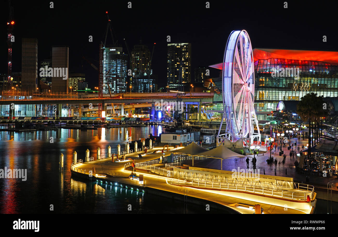 SYDNEY, AUSTRALIA -13 JUL 2018- Night view of the Star of the Show ...