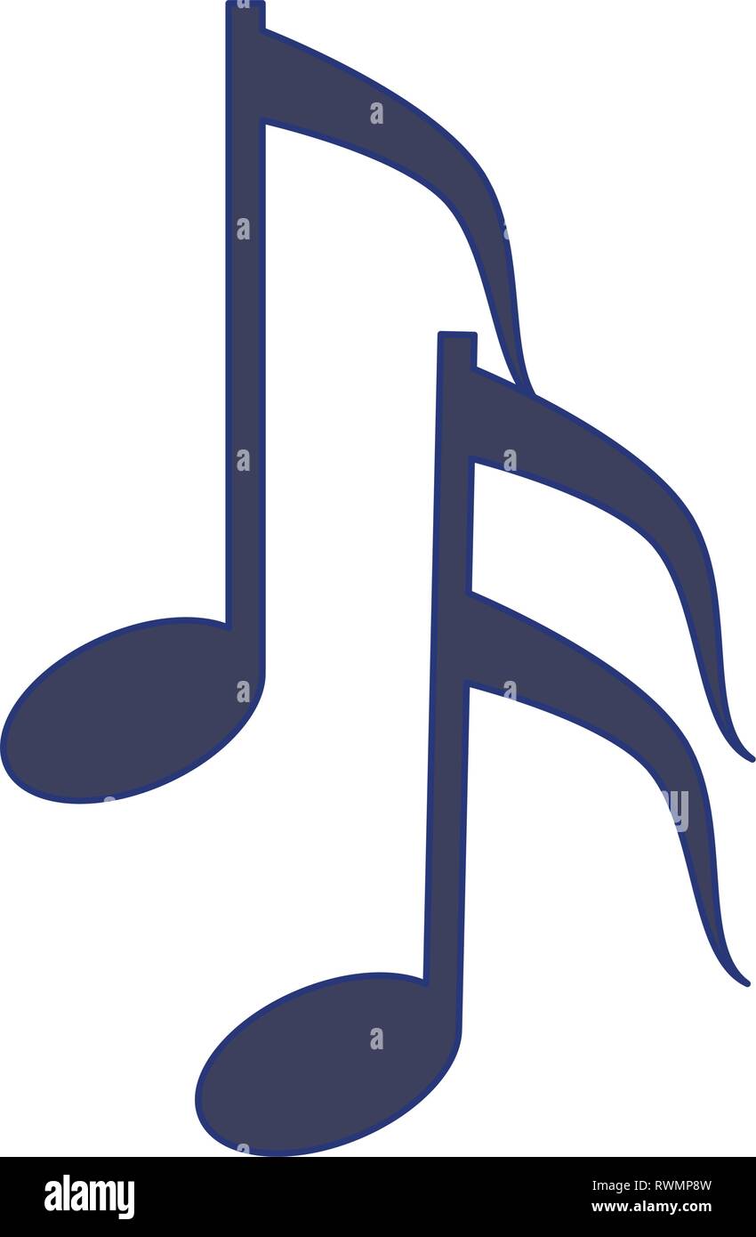 Music notes symbol blue lines Stock Vector Image & Art - Alamy