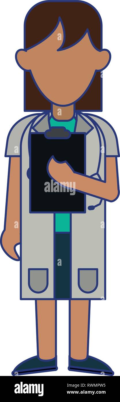 medical avatar cartoon blue lines Stock Vector Image & Art - Alamy