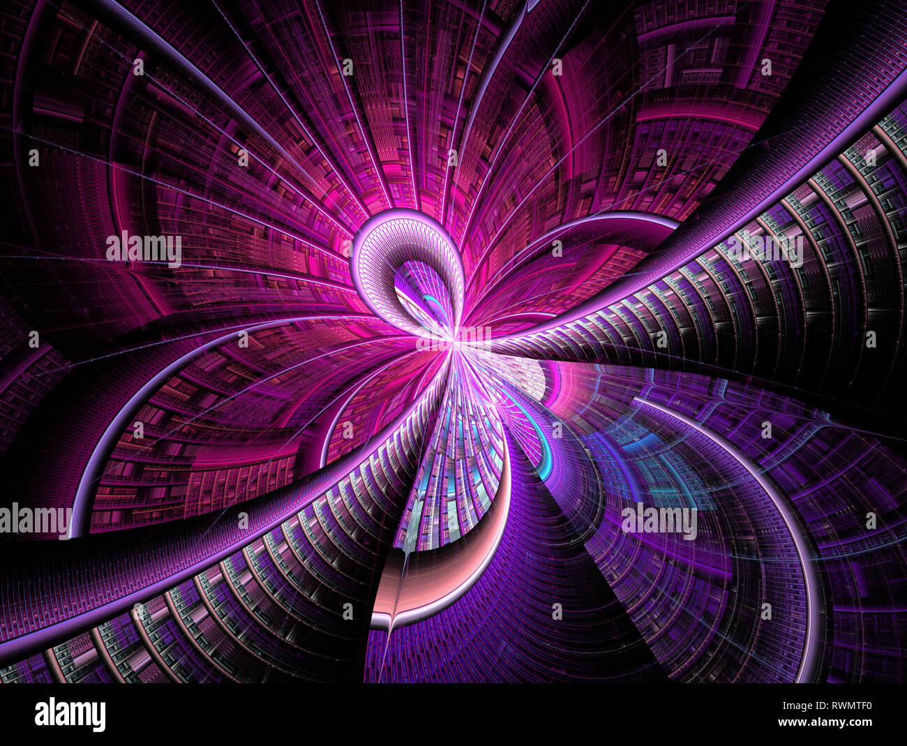 Stylized images of flowers and intersecting spiral lines. The infinity ...