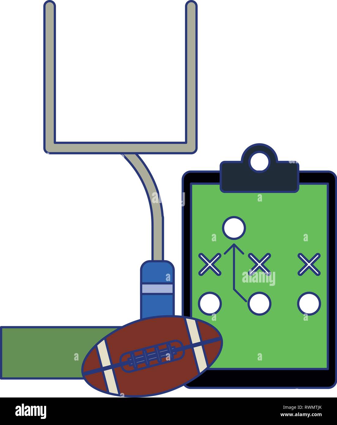 American football game blue lines Stock Vector Image & Art - Alamy